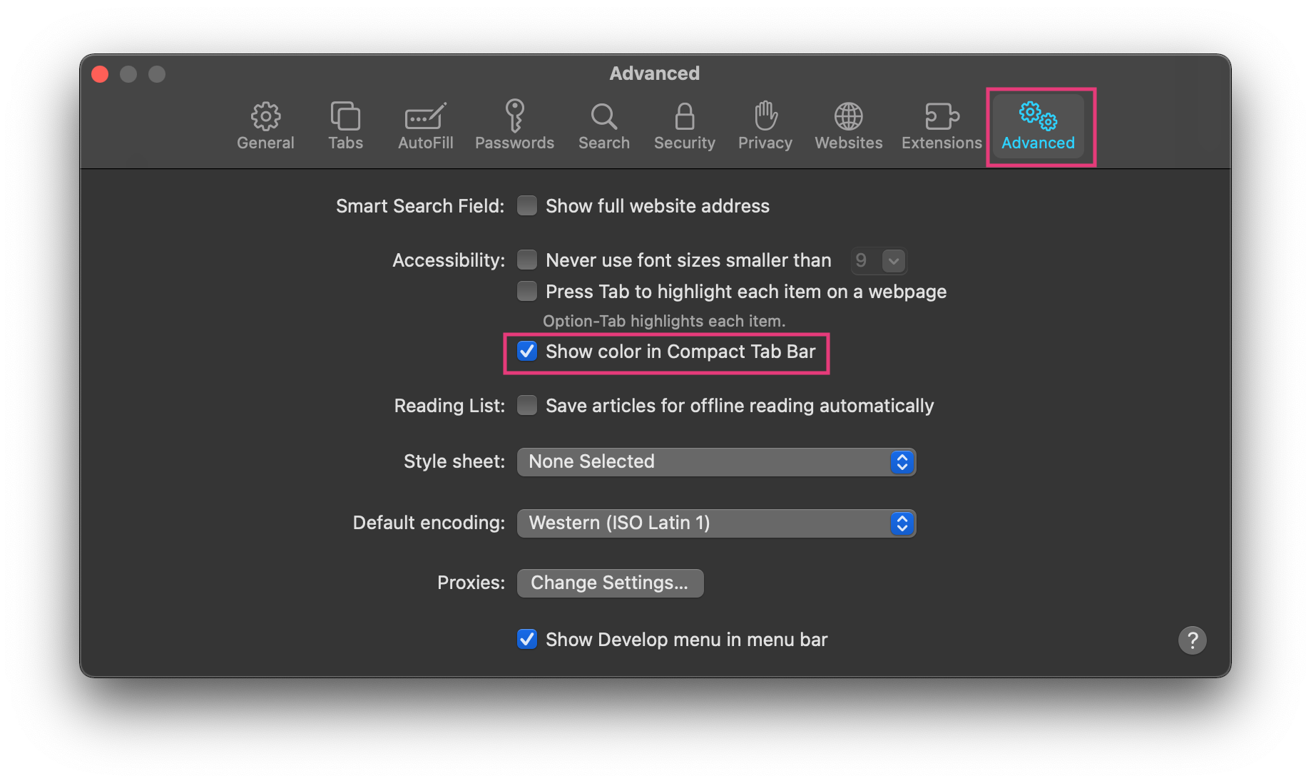 Safari Menu Bar Theme Color Match Help Center
